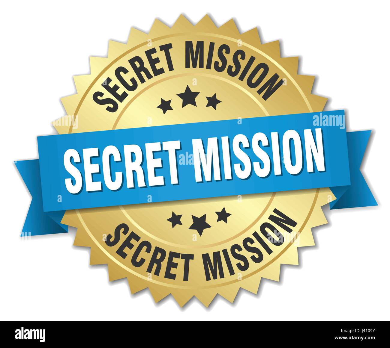 secret mission round isolated gold badge Stock Vector Image & Art - Alamy