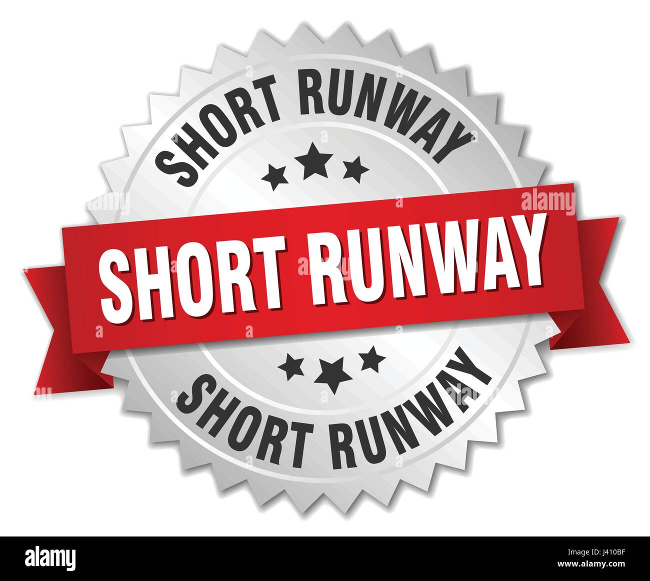 short runway round isolated silver badge Stock Vector Image & Art - Alamy