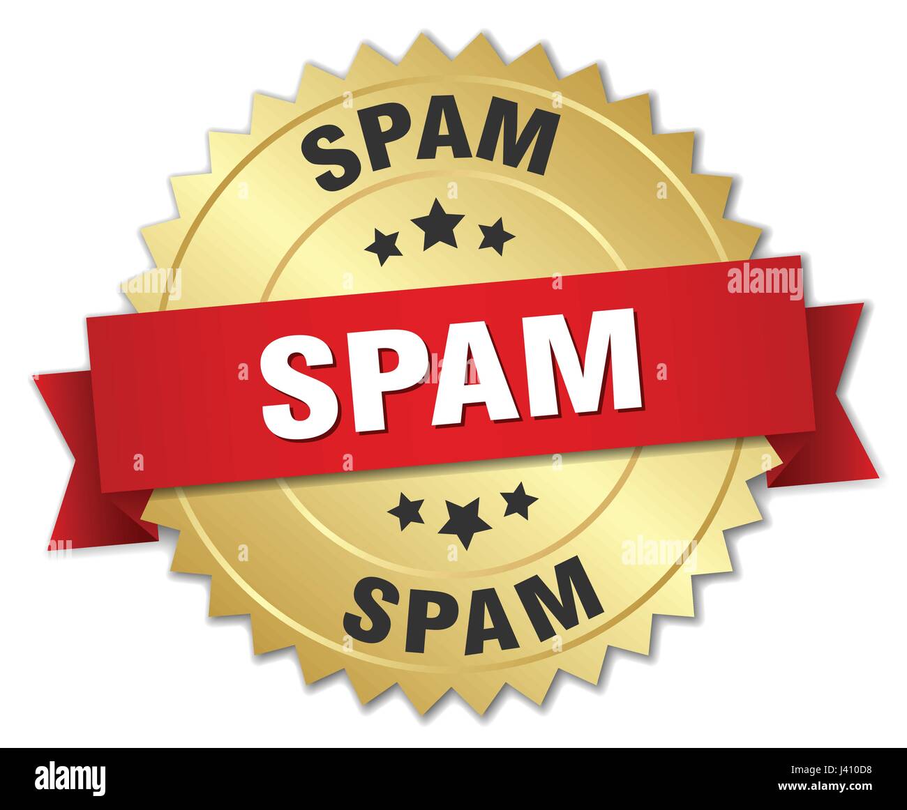 spam round isolated gold badge Stock Vector Image & Art - Alamy