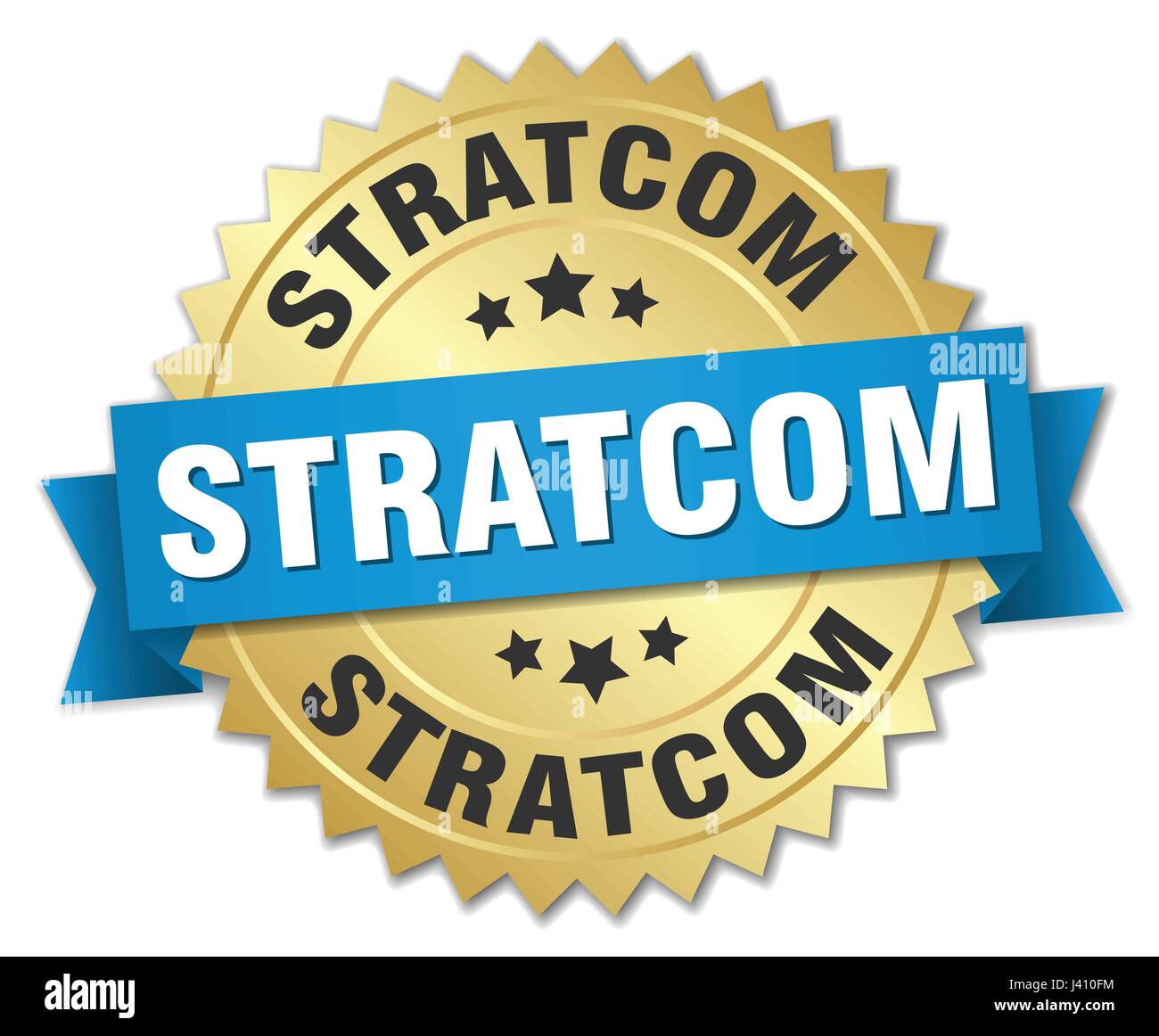 stratcom round isolated gold badge Stock Vector Image & Art - Alamy