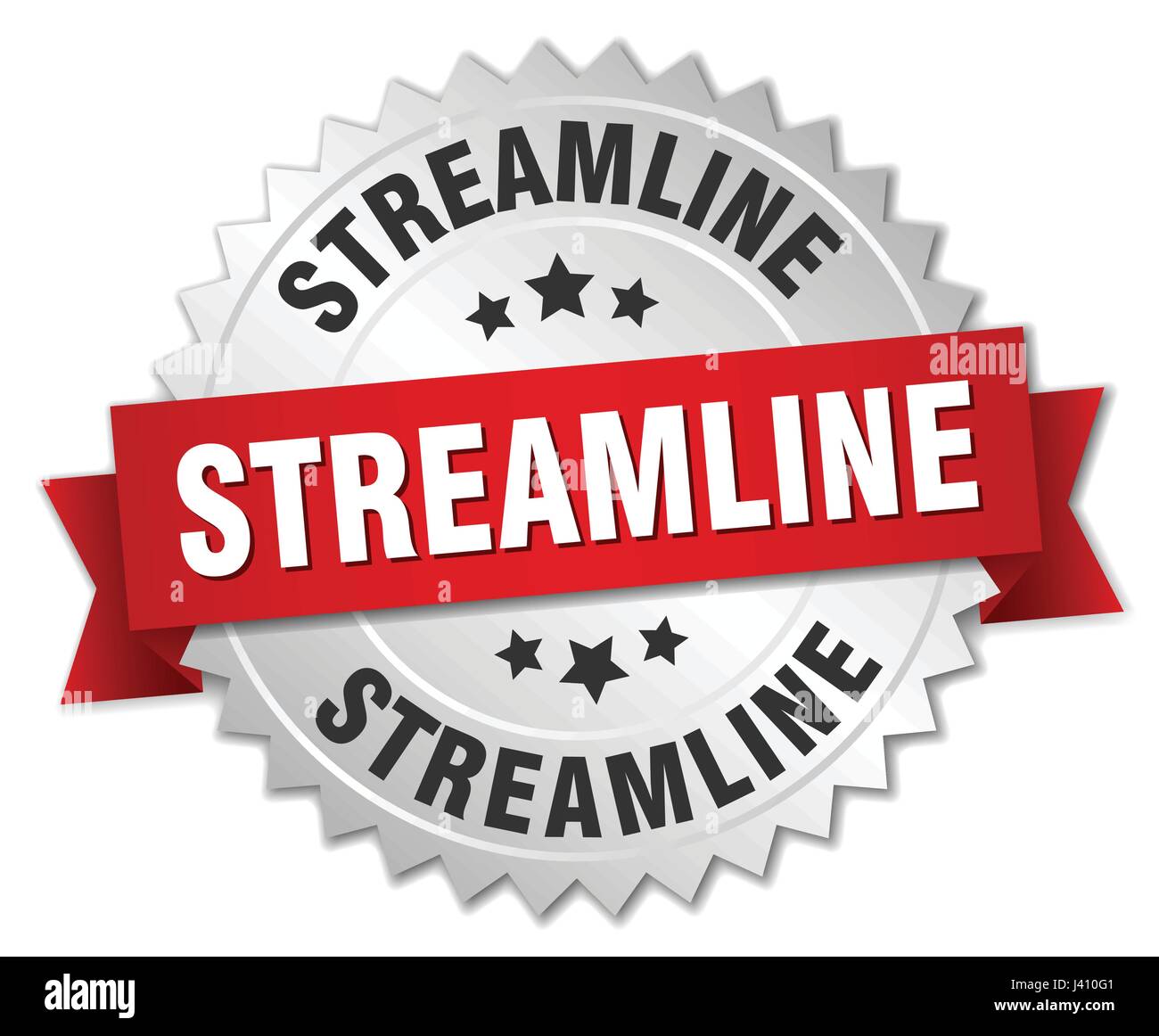 streamline round isolated silver badge Stock Vector Image & Art - Alamy