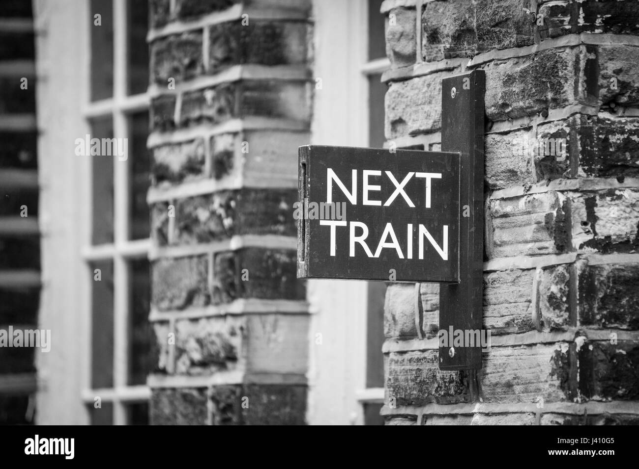 Haworth Train Station Signage. West Yorkshire, England, UK Stock Photo ...