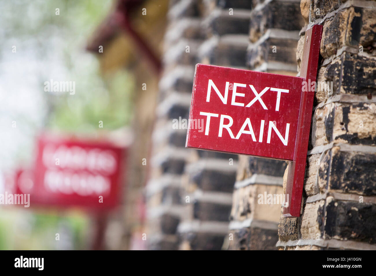 Haworth station sign hi-res stock photography and images - Alamy