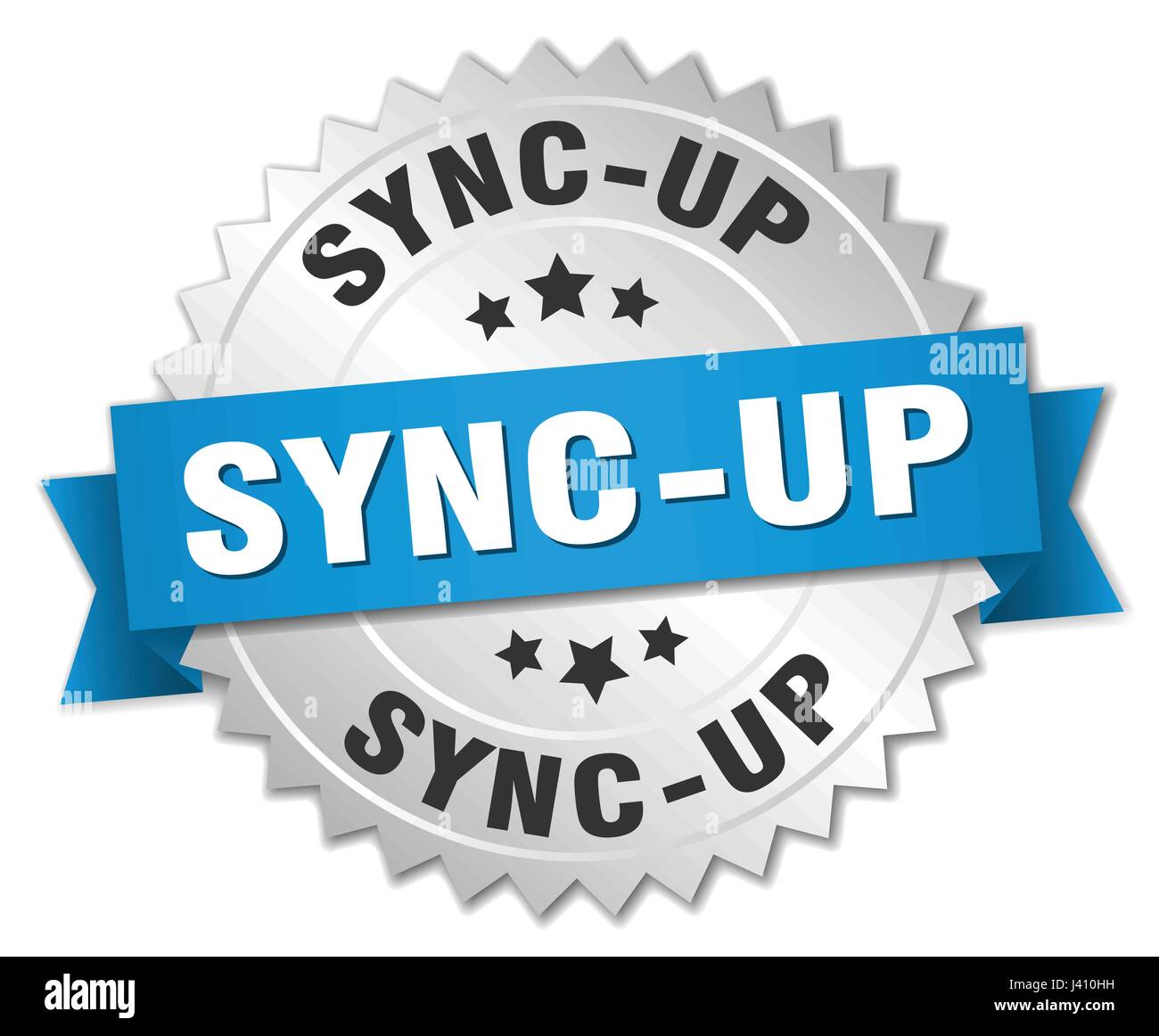 sync-up round isolated silver badge Stock Vector Image & Art - Alamy