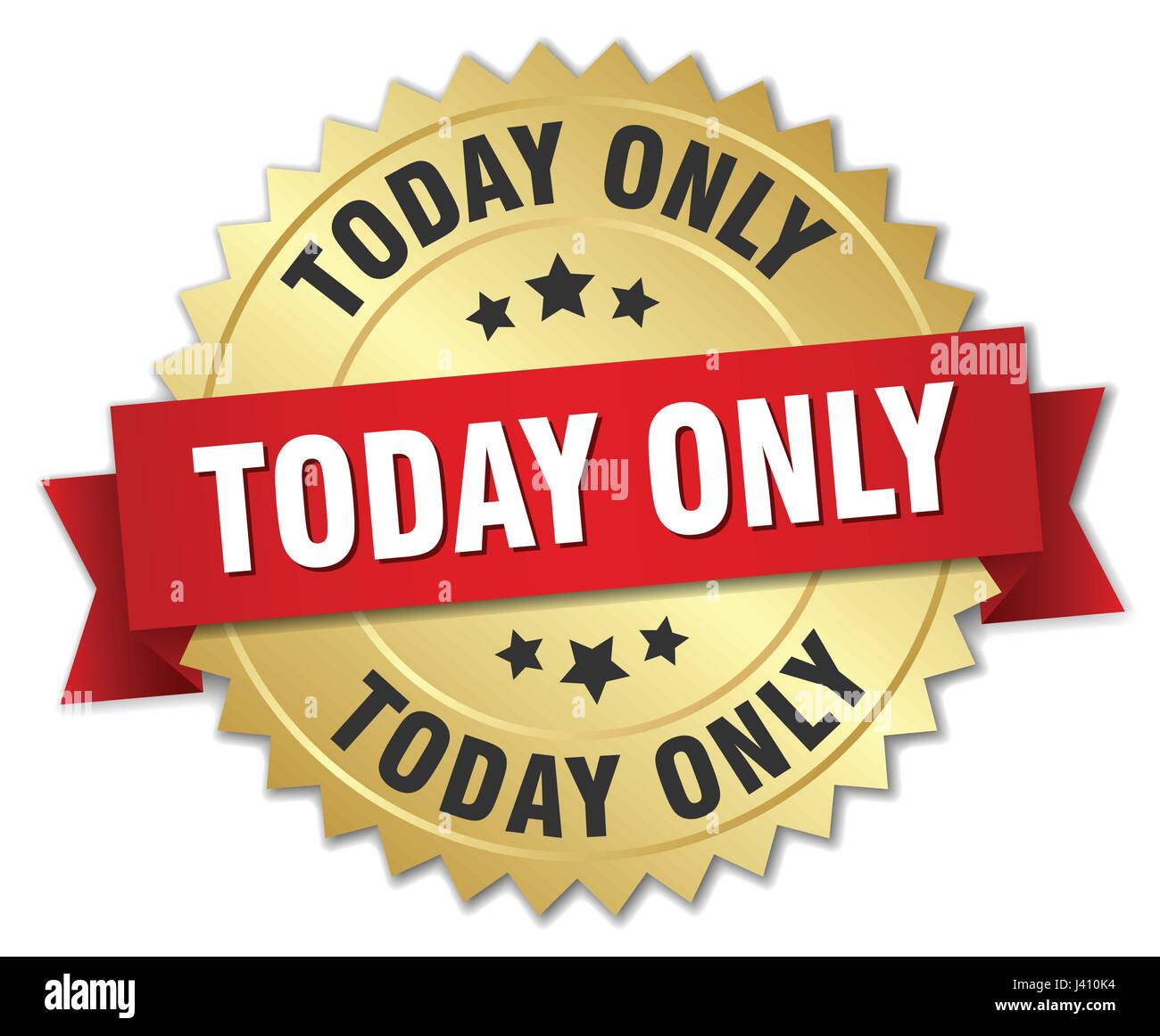 today only round isolated gold badge Stock Vector Image & Art - Alamy