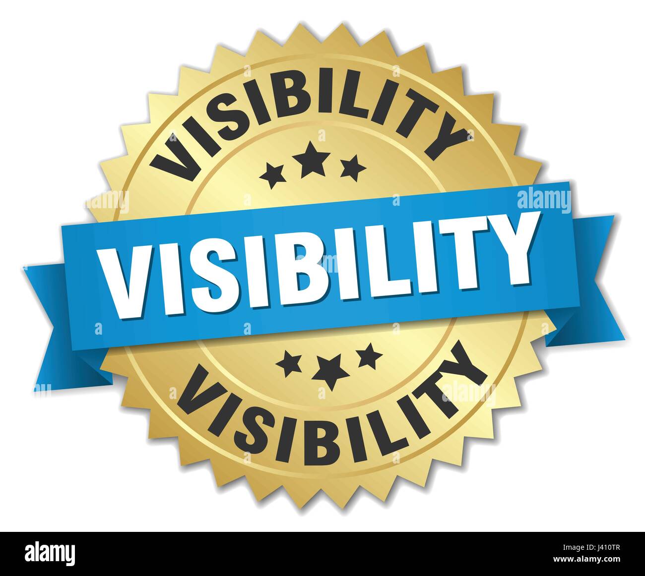 visibility round isolated gold badge Stock Vector Image & Art - Alamy