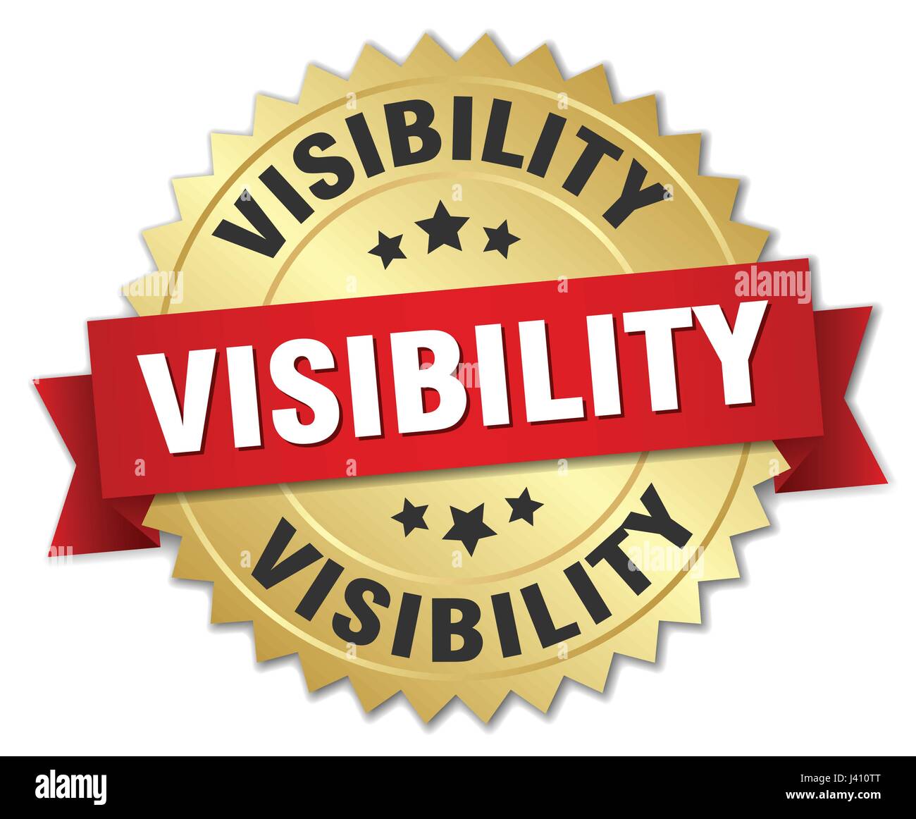 visibility round isolated gold badge Stock Vector Image & Art - Alamy