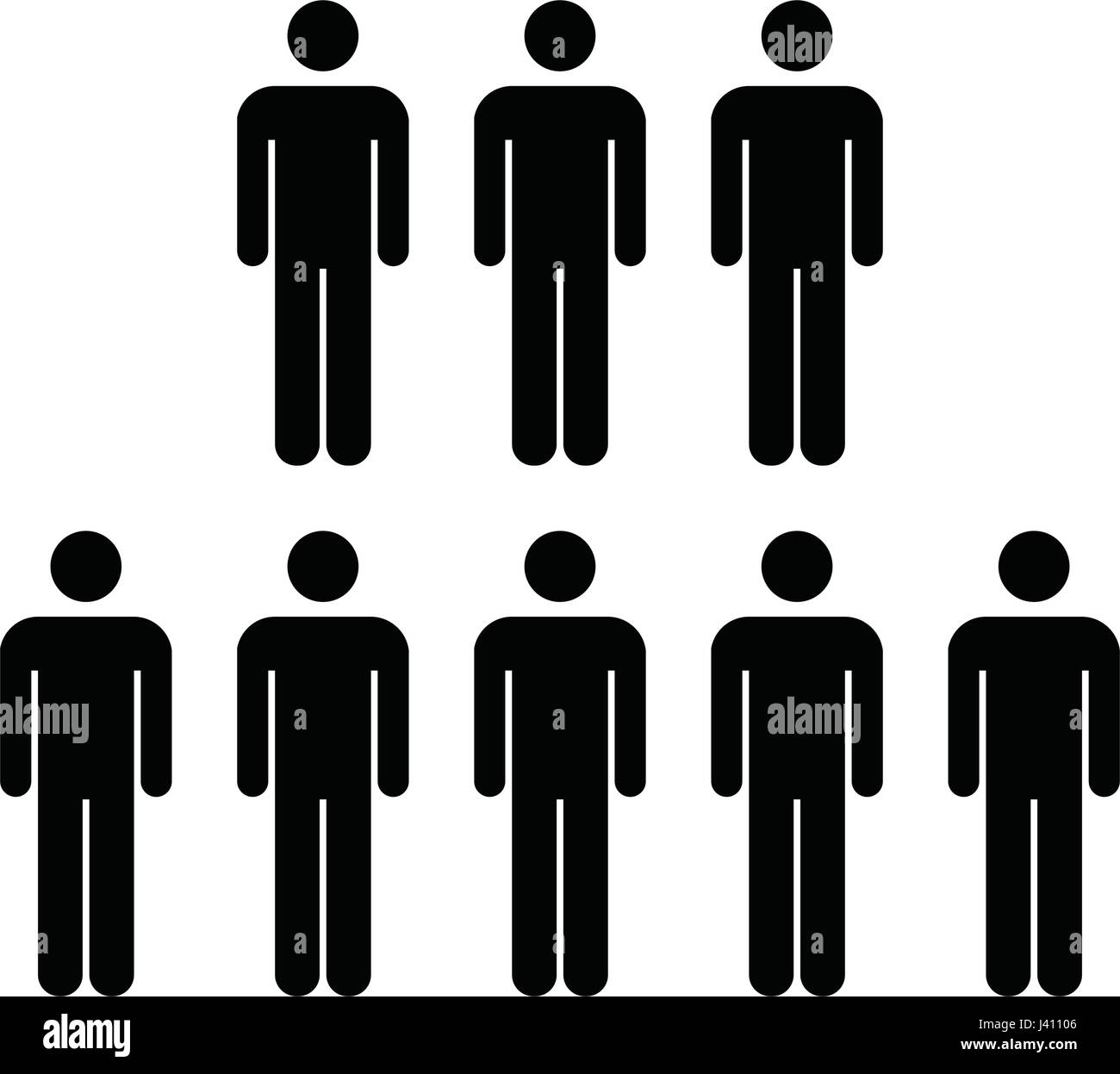 People Icon - Vector Men Symbol in Glyph Pictogram illustration Stock ...