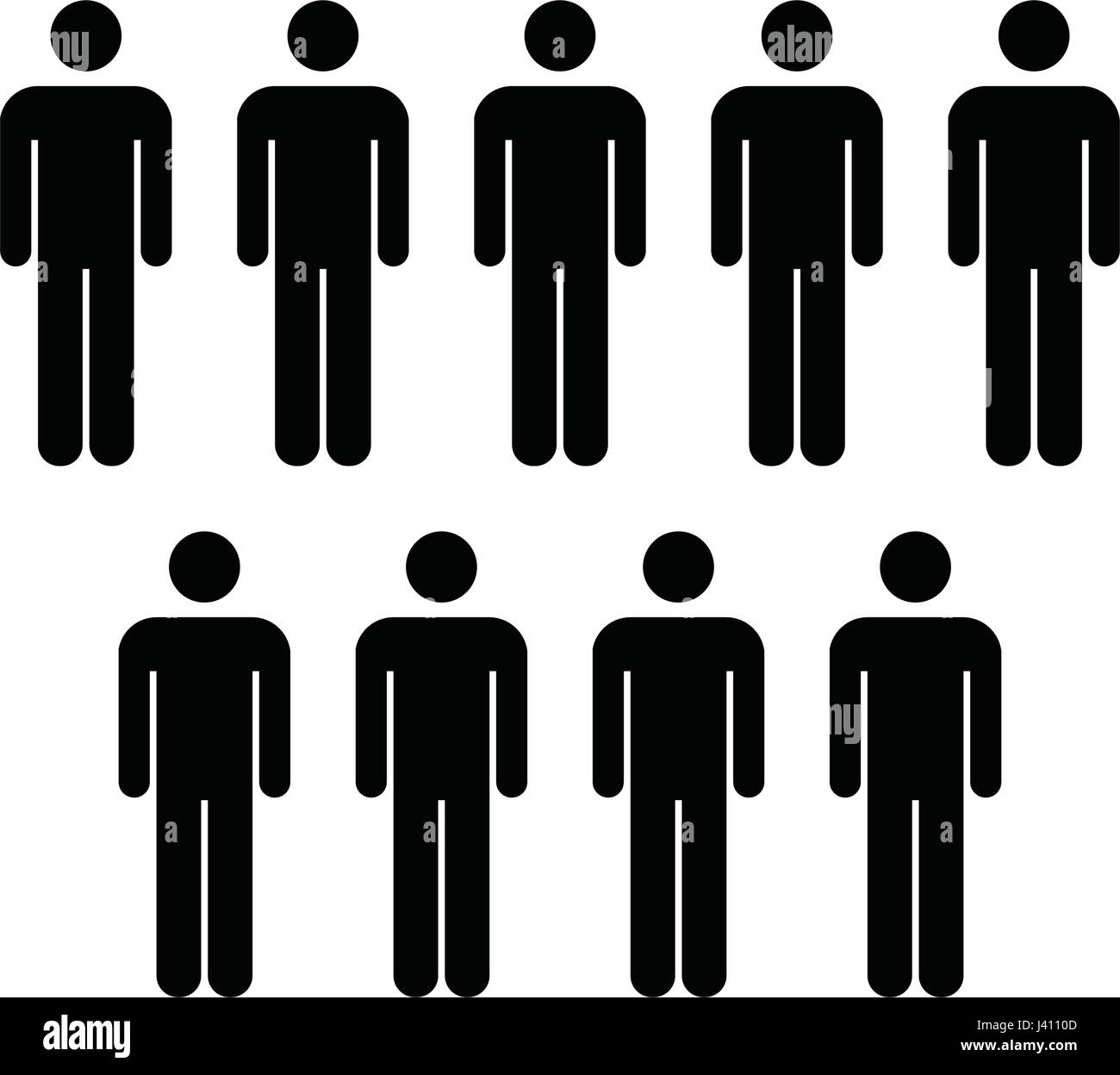 People Icon - Vector Men Symbol in Glyph Pictogram illustration Stock ...