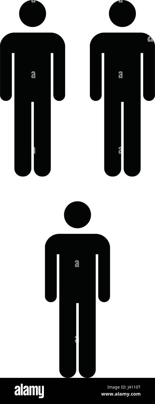 People Icon - Vector Men Symbol in Glyph Pictogram illustration Stock ...