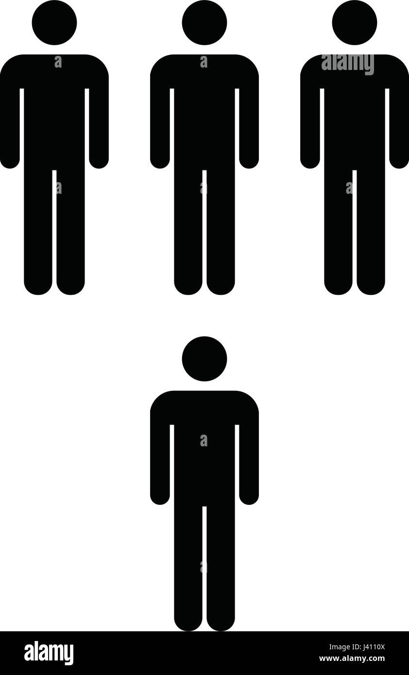 People Icon - Vector Men Symbol in Glyph Pictogram illustration Stock ...