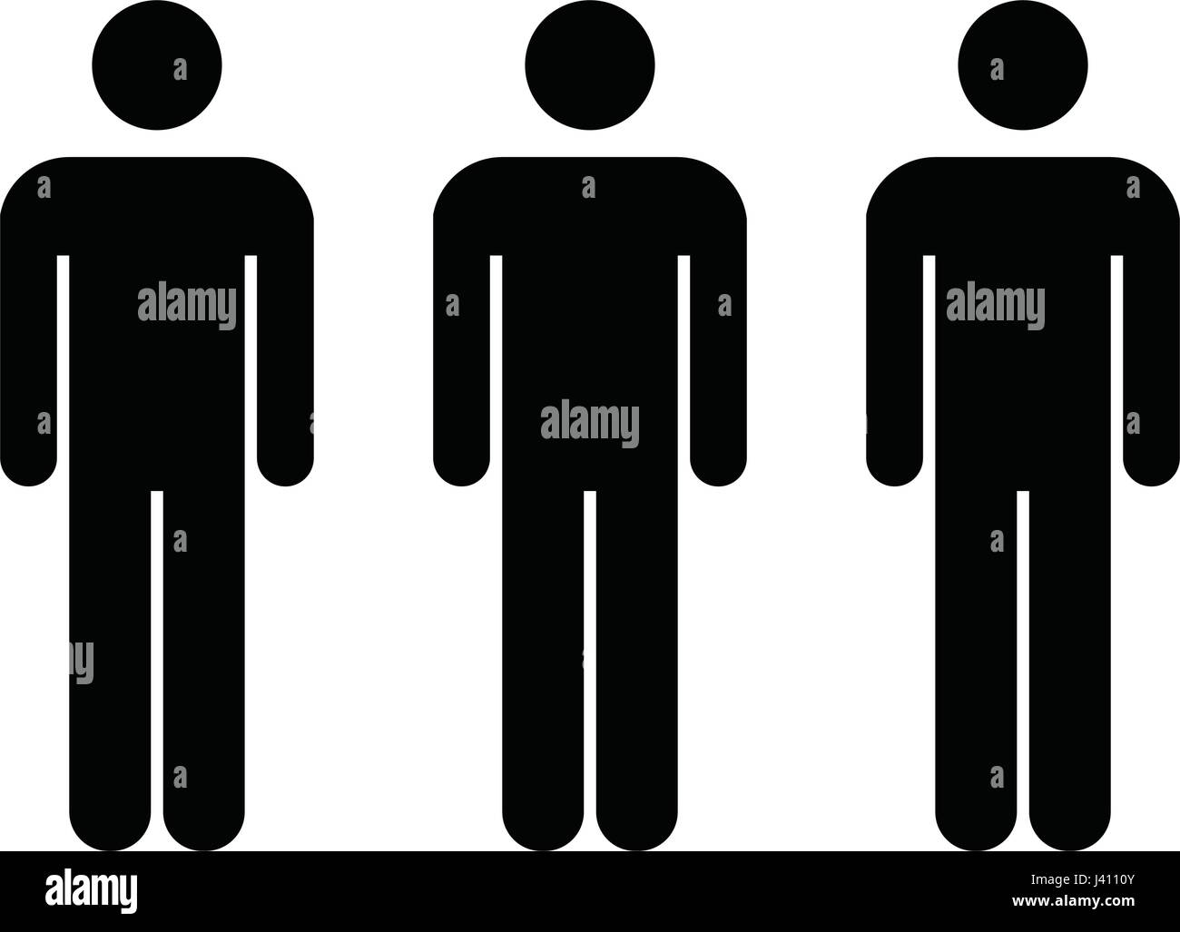 People Icon - Vector Men Symbol in Glyph Pictogram illustration Stock ...