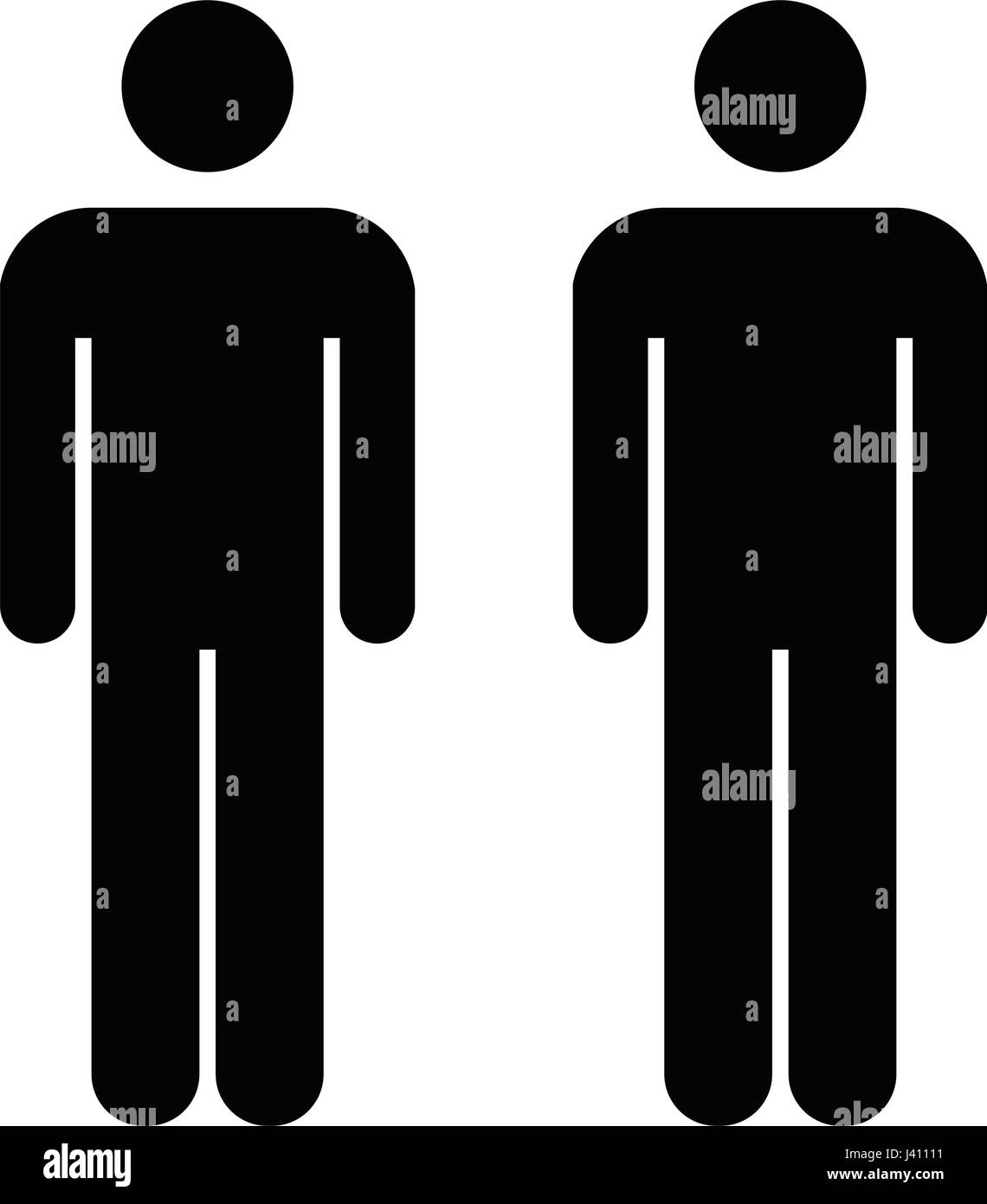 People Icon - Vector Men Symbol in Glyph Pictogram illustration Stock ...