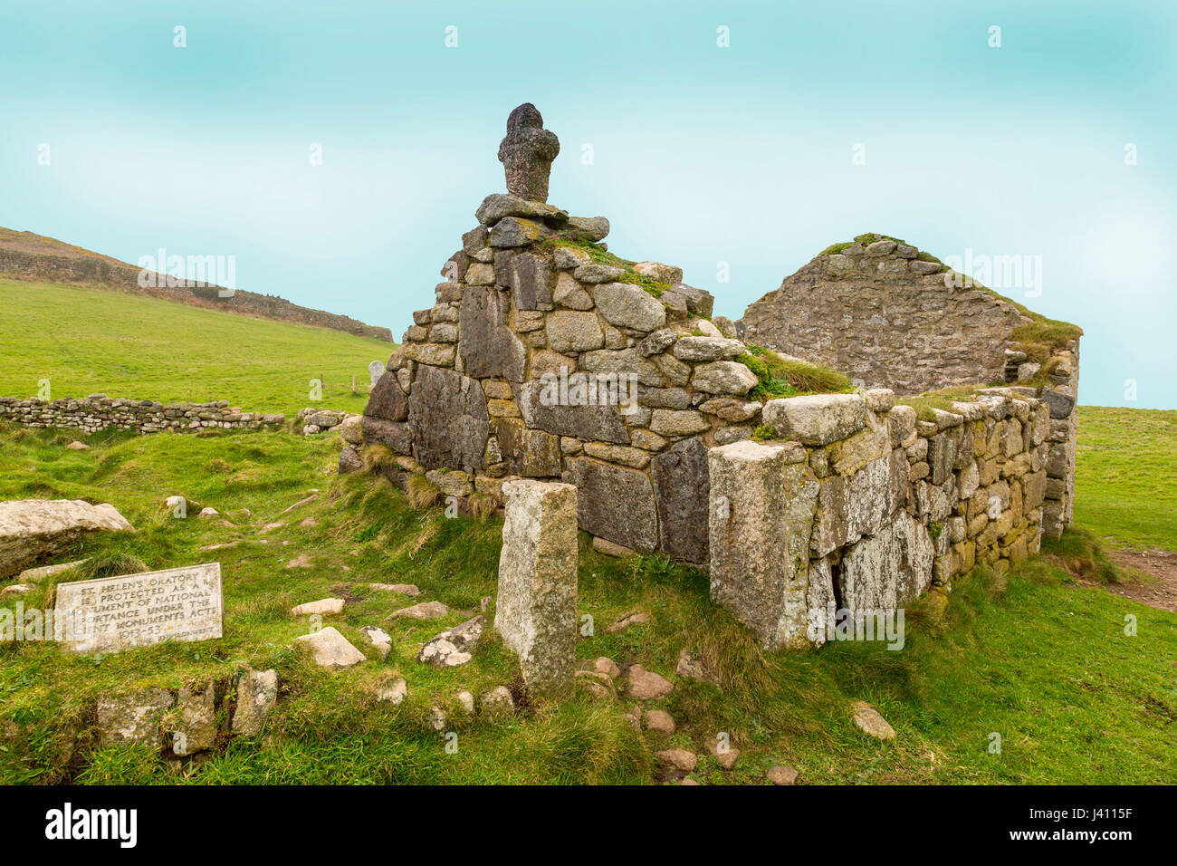 The ruins of St Helen's Oratory (a Monument of National Importance) in ...