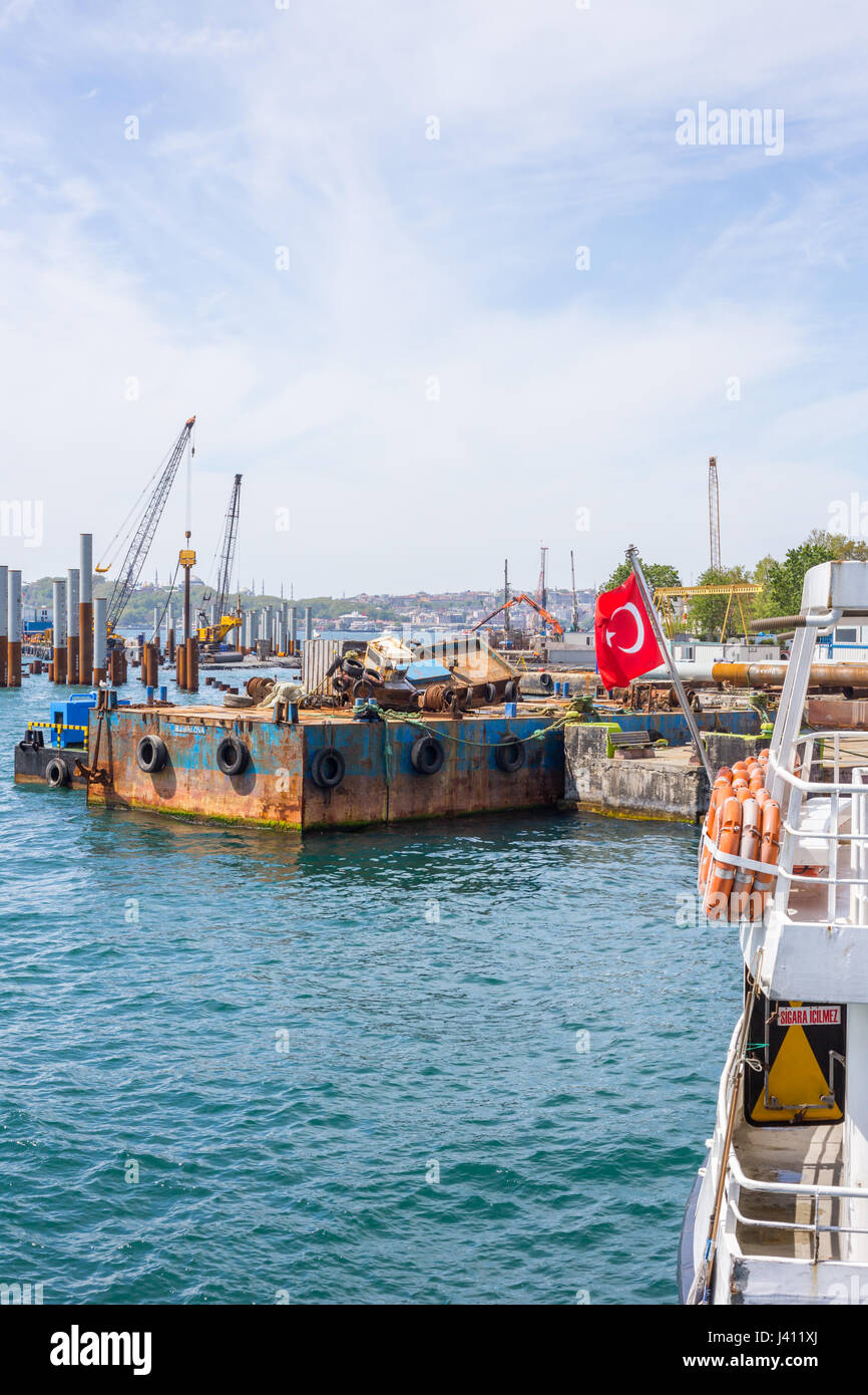 Istanbul’s new Galataport cruise port construction process with labour ...