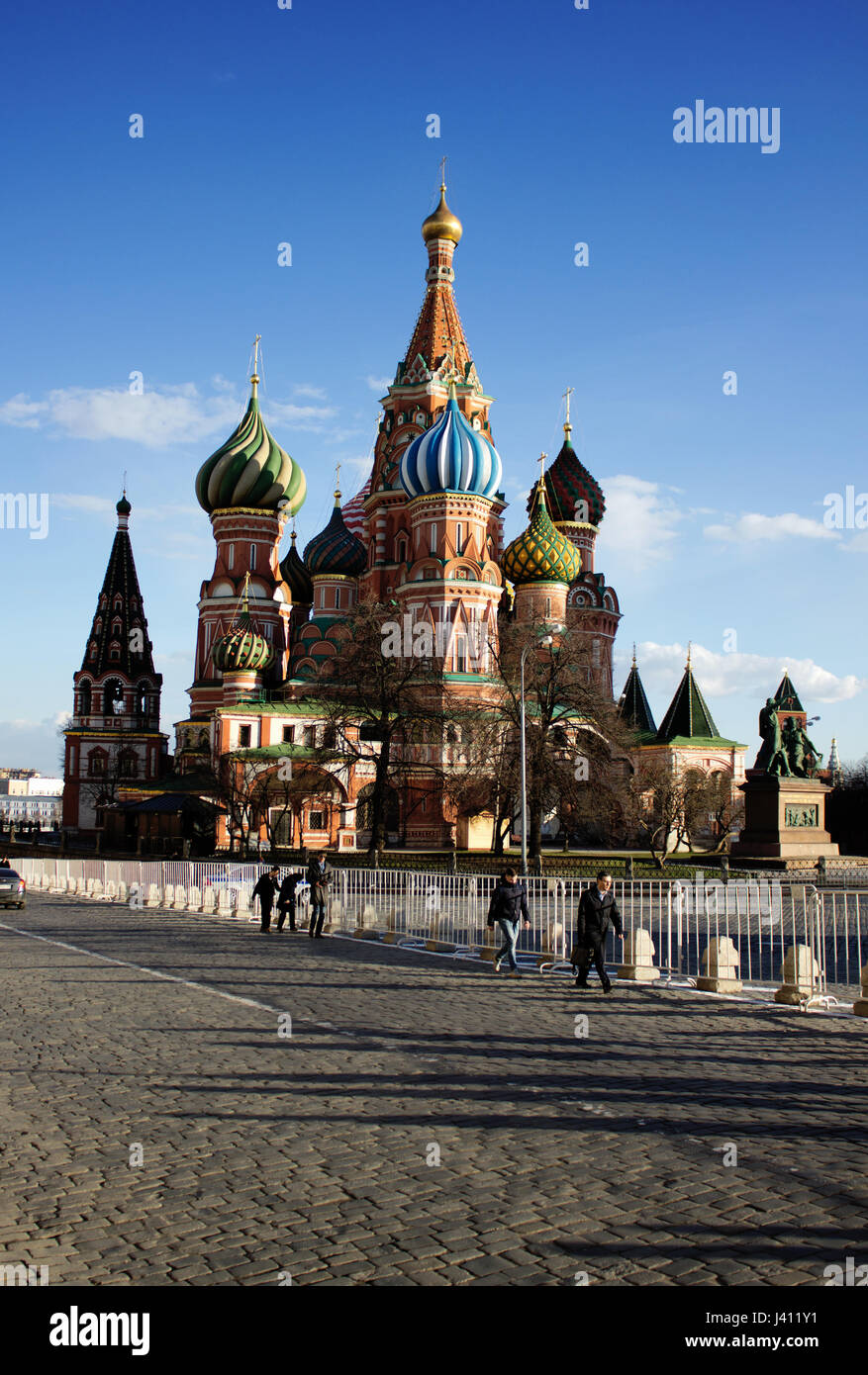 Moscow, Russia - April 25, 2017: Temple of the Basil of Blessed on the ...