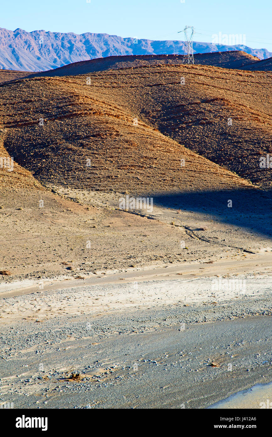 in africa morocco the atlas dry mountain ground isolated hill valley ...