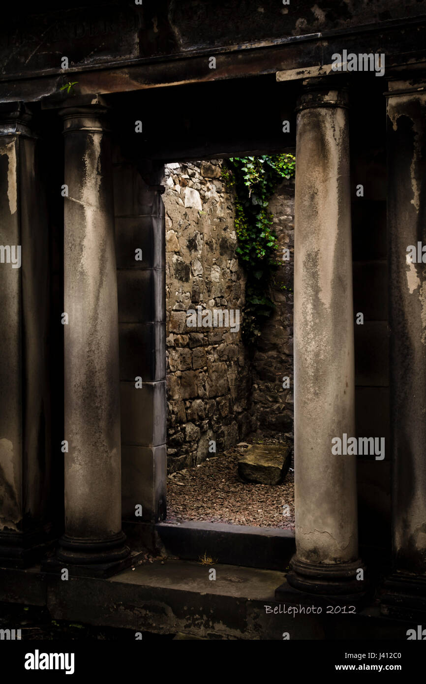 The deserted crypt at twilight Stock Photo - Alamy