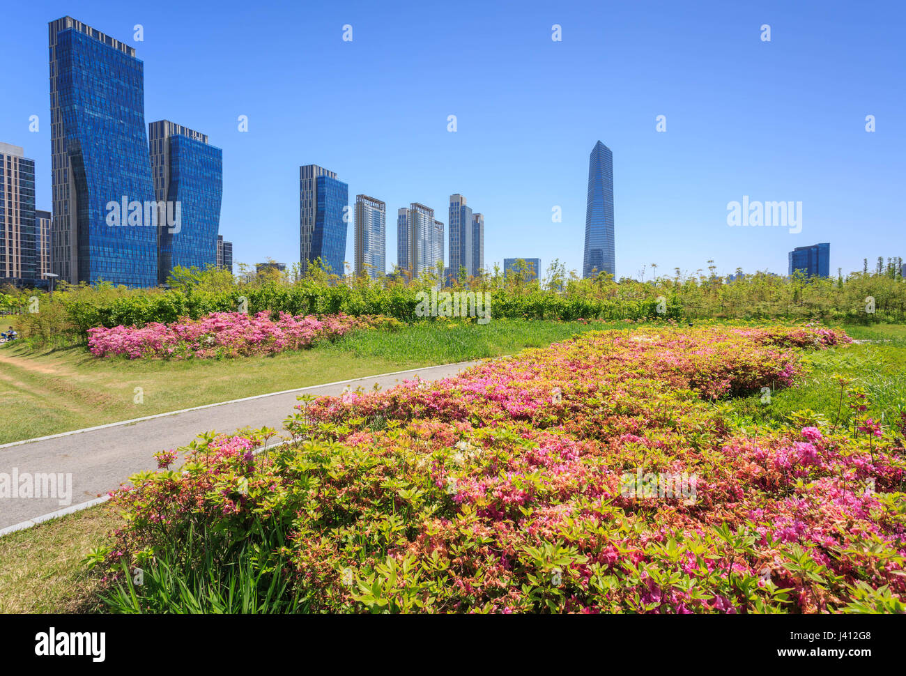 Songdo Central Park in Songdo District, Incheon South Korea Stock Photo ...