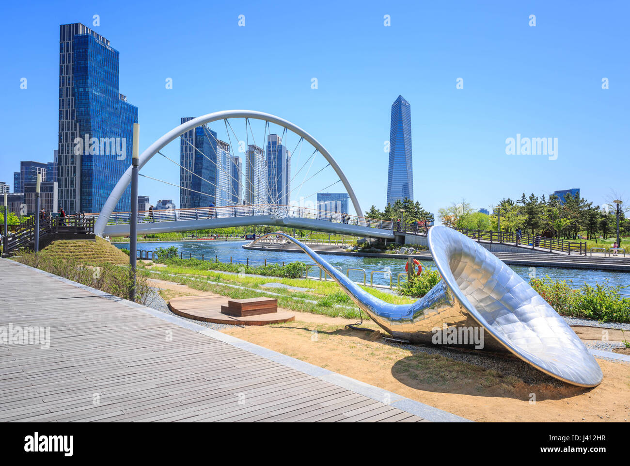 Songdo,South Korea - May 05, 2015: Songdo Central Park in Songdo ...