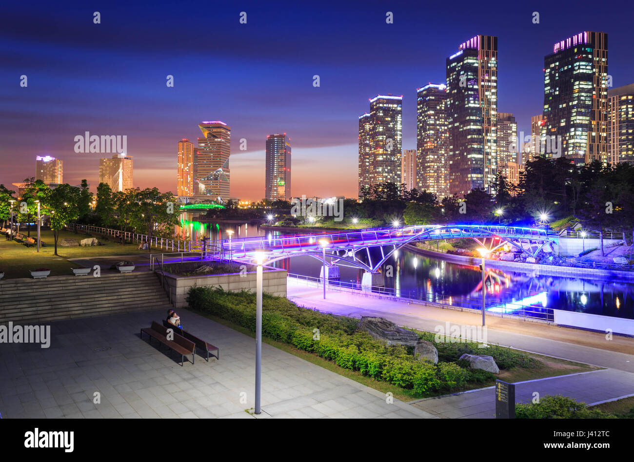 Songdo Central Park in Songdo District, Incheon South Korea Stock Photo ...