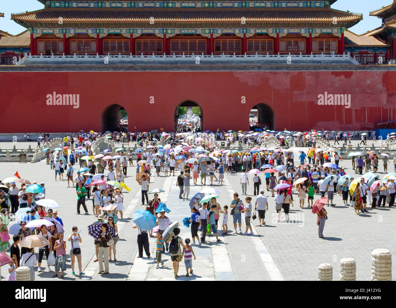 Many tourists in the forbidden city. Beijing, China Stock Photo - Alamy