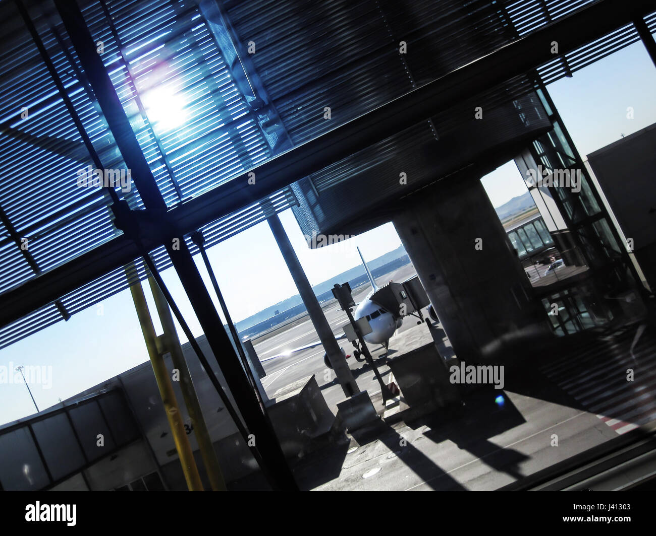 Airport outside the window scene,waiting for the flight Stock Photo - Alamy