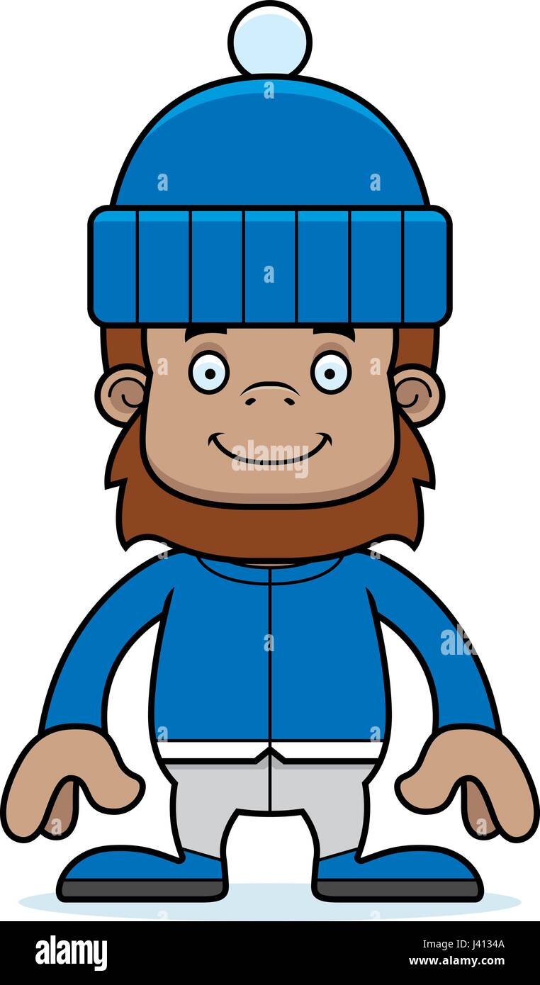 A cartoon winter sasquatch smiling Stock Vector Image & Art - Alamy