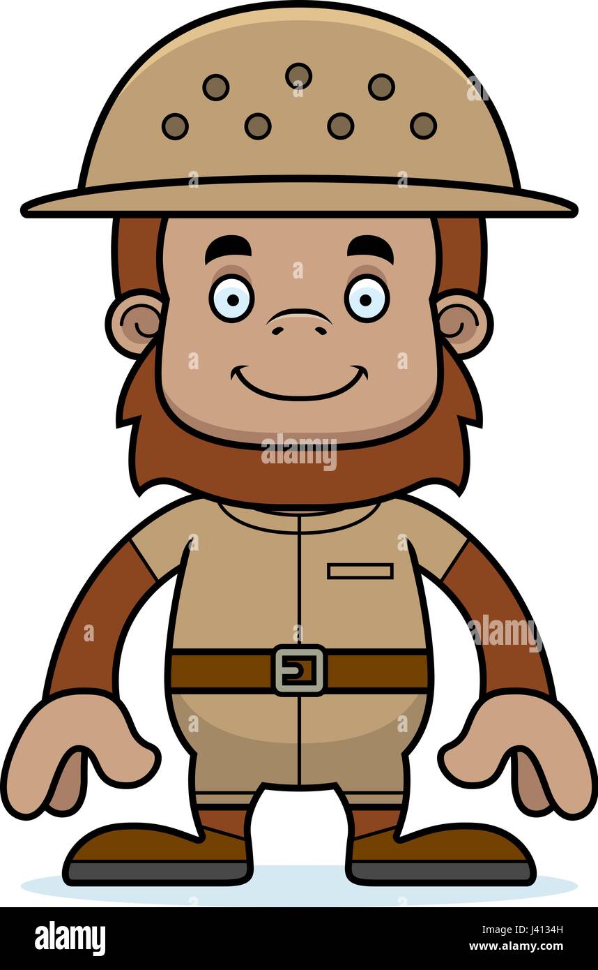 A cartoon zookeeper sasquatch smiling Stock Vector Image & Art - Alamy
