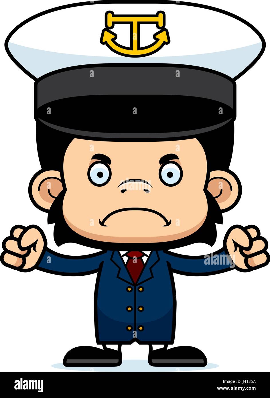 Cartoon illustration sailor looking angry hi-res stock photography and ...