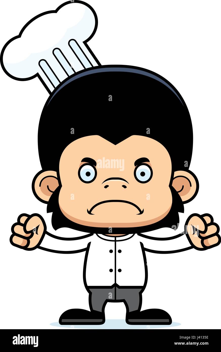 A cartoon chef chimpanzee looking angry Stock Vector Image & Art - Alamy