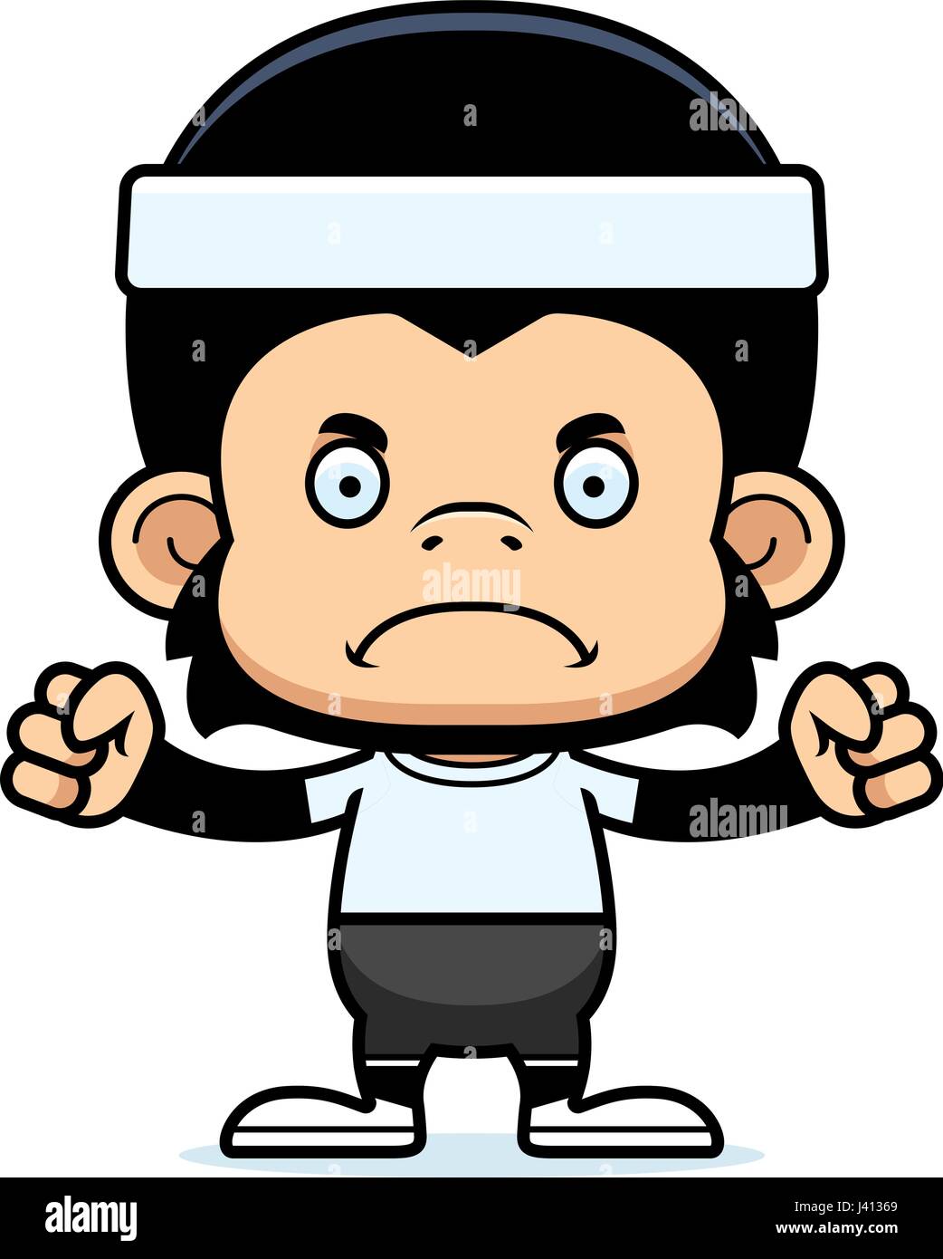 A cartoon fitness chimpanzee looking angry Stock Vector Image & Art - Alamy