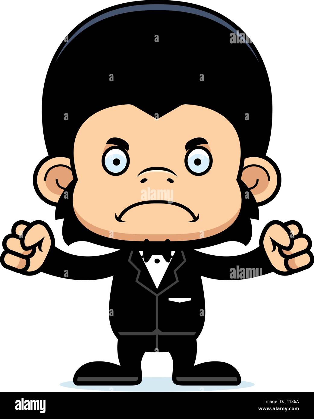 A cartoon groom chimpanzee looking angry Stock Vector Image & Art - Alamy