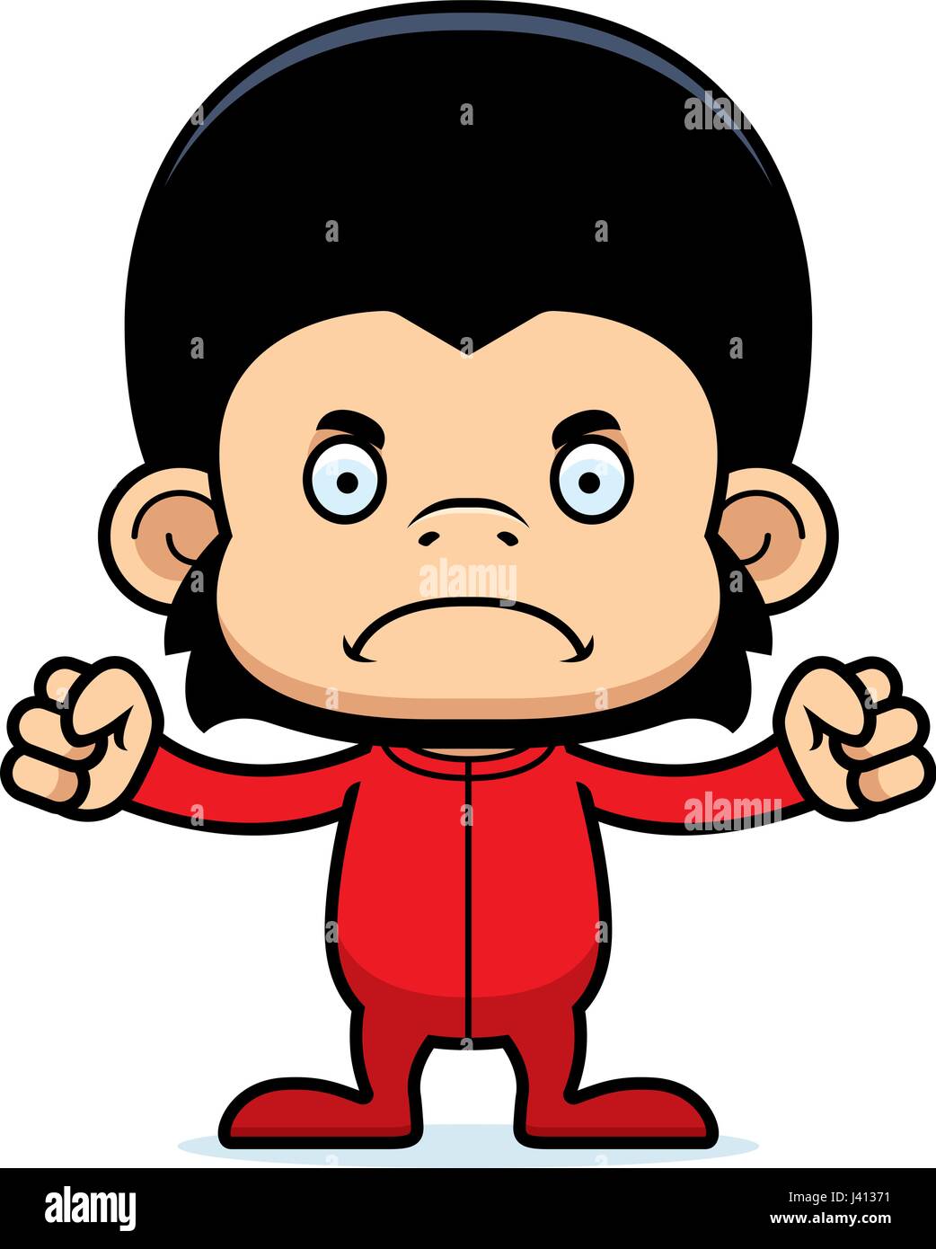 A cartoon chimpanzee looking angry in pajamas Stock Vector Image & Art ...