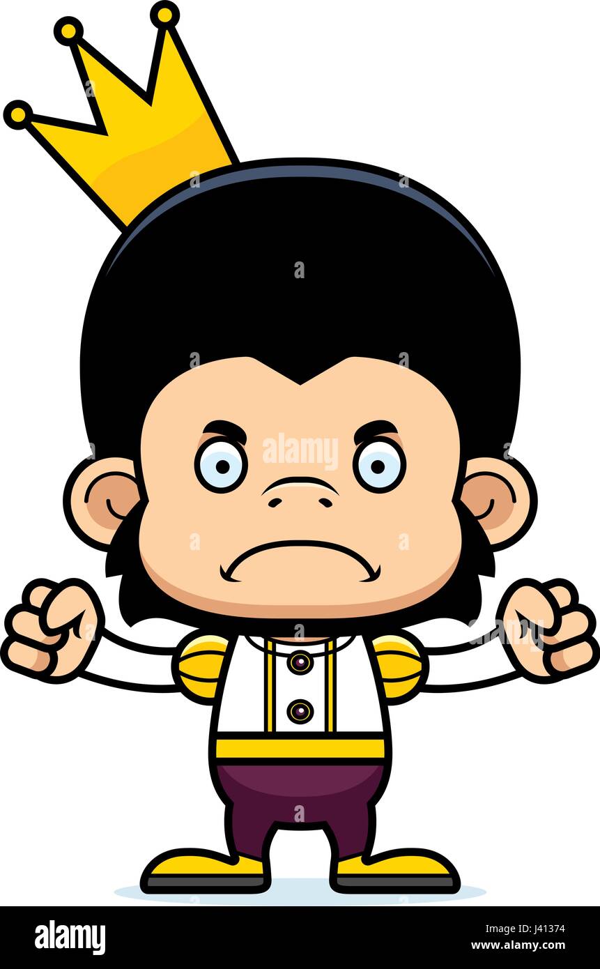 A cartoon prince chimpanzee looking angry Stock Vector Image & Art - Alamy