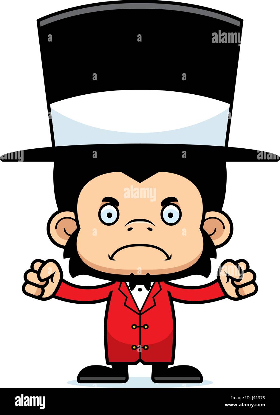 A cartoon ringmaster chimpanzee looking angry Stock Vector Image & Art ...