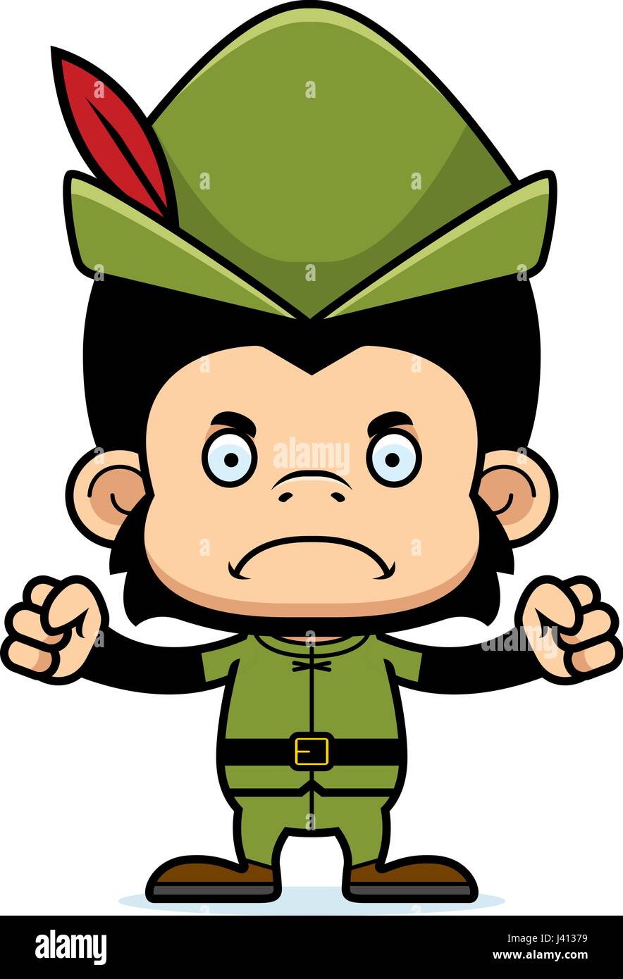 A cartoon Robin Hood chimpanzee looking angry Stock Vector Image & Art ...