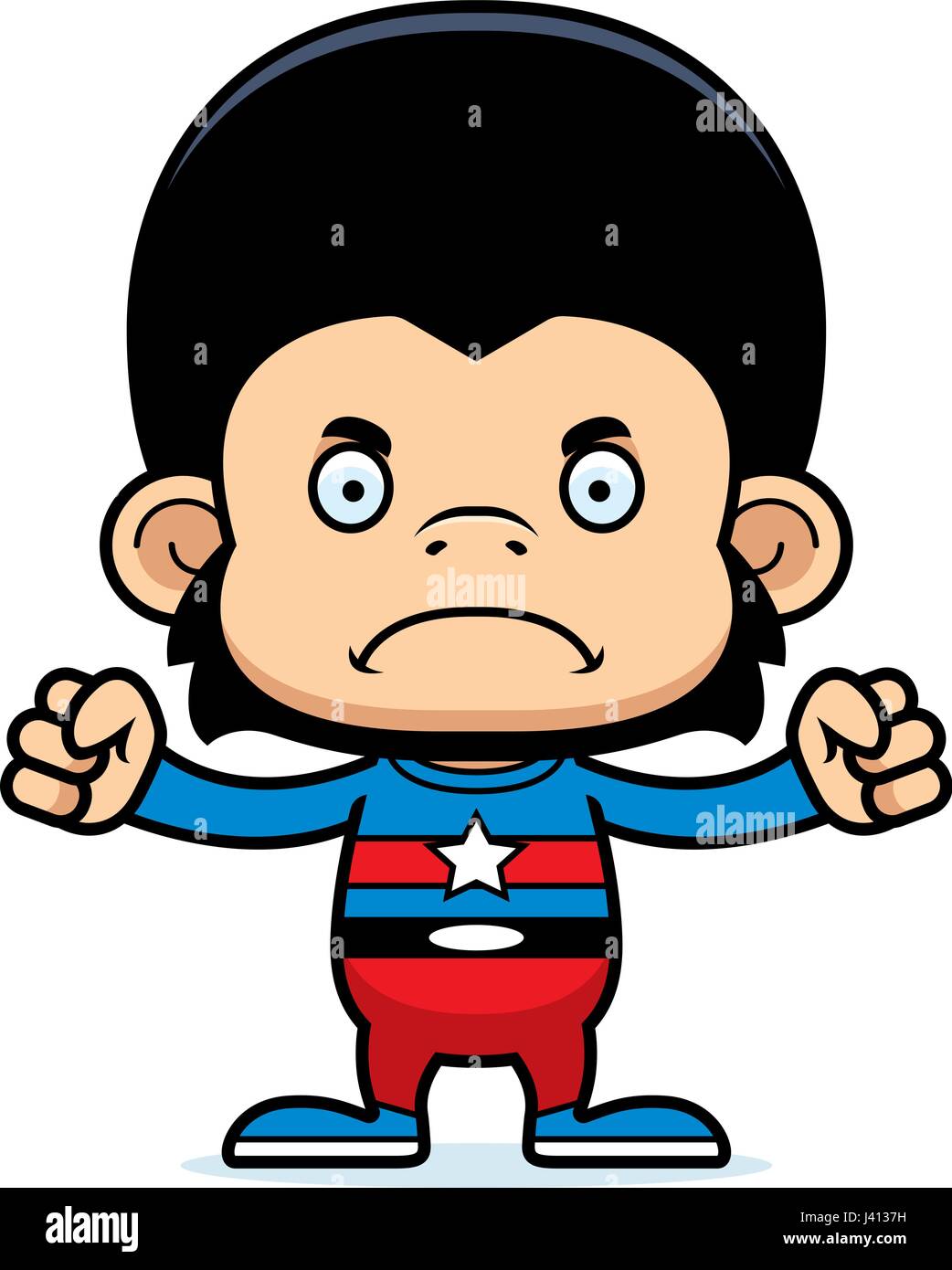 A cartoon superhero chimpanzee looking angry Stock Vector Image & Art ...