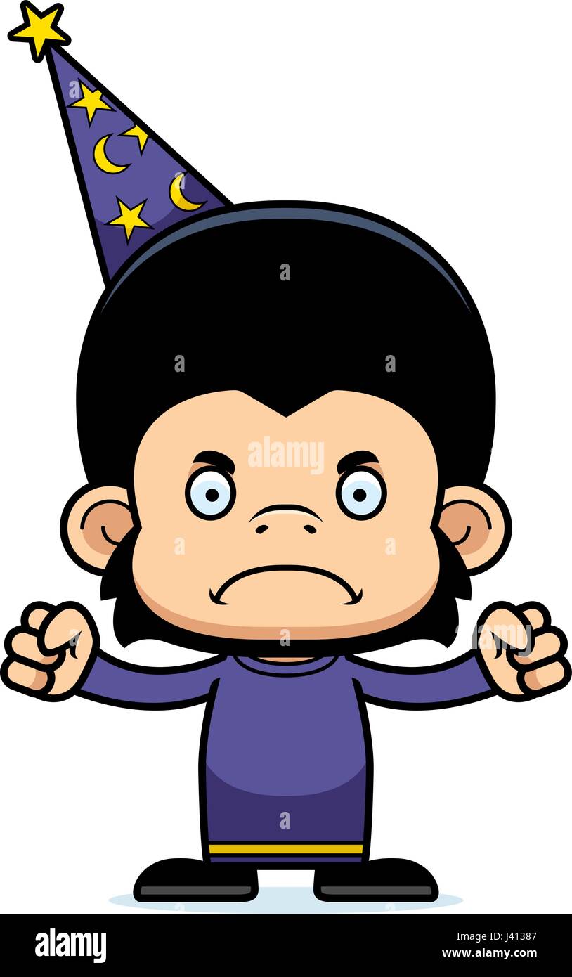 A cartoon wizard chimpanzee looking angry Stock Vector Image & Art - Alamy