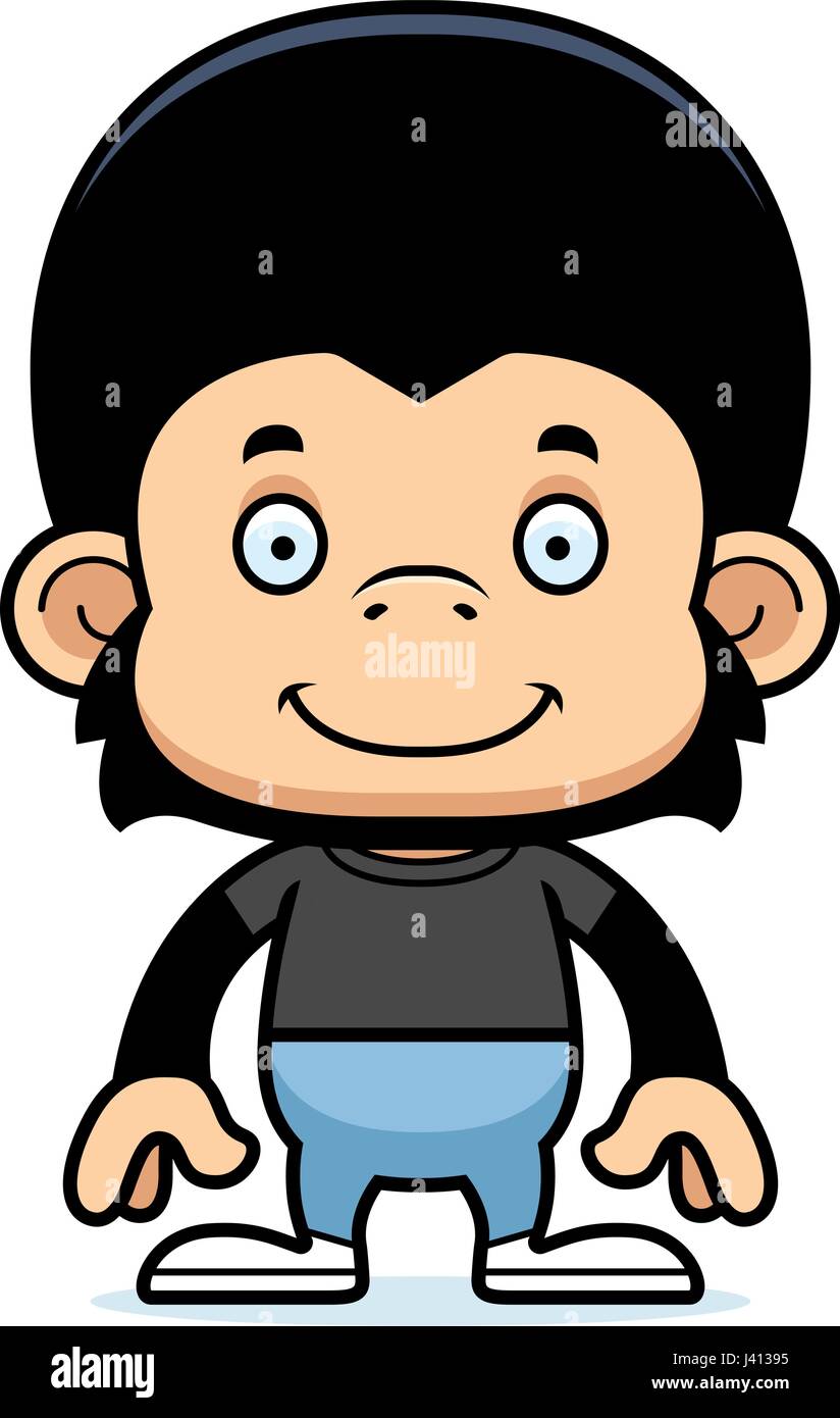 Chimp smiling Stock Vector Images - Alamy