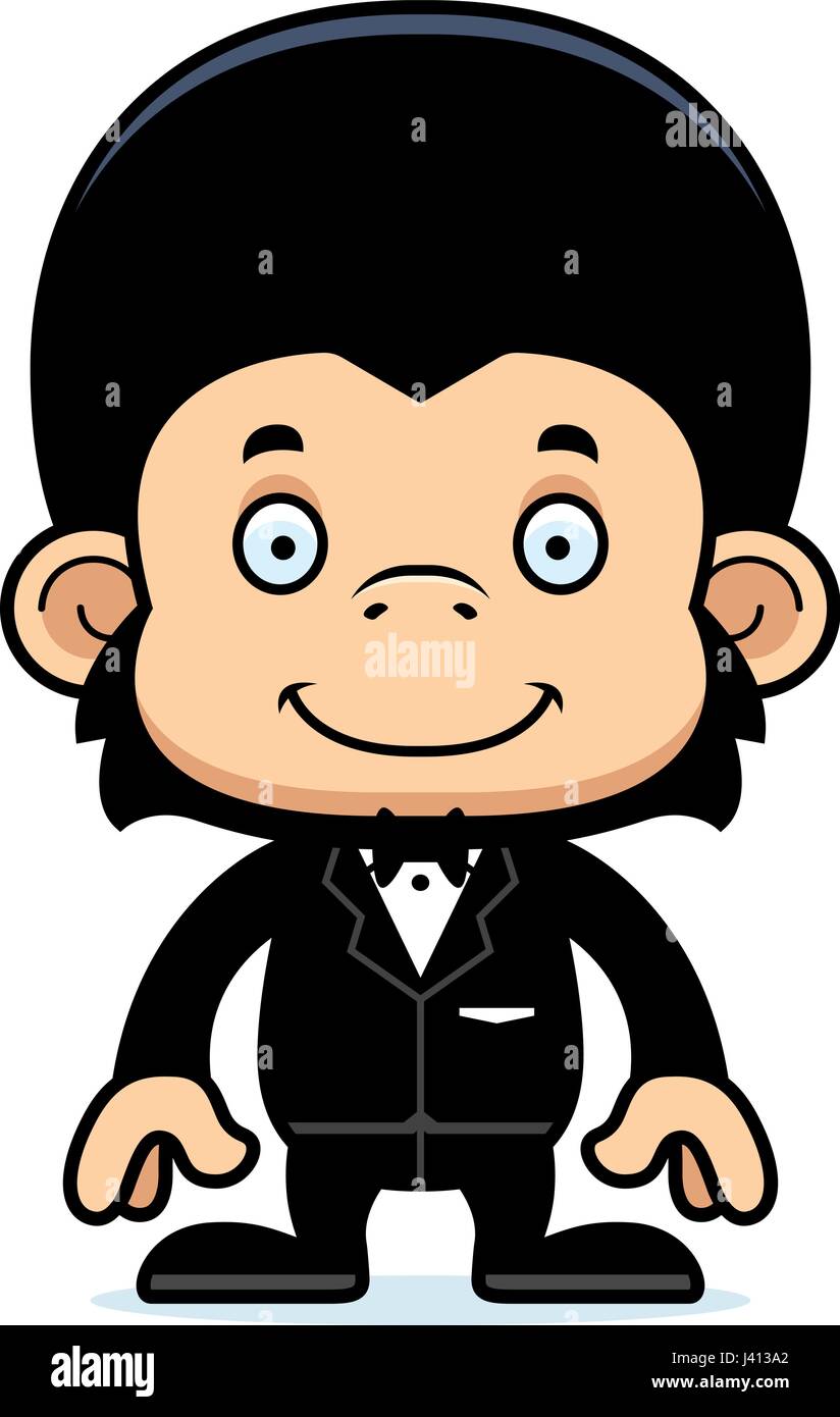 A cartoon groom chimpanzee smiling Stock Vector Image & Art - Alamy