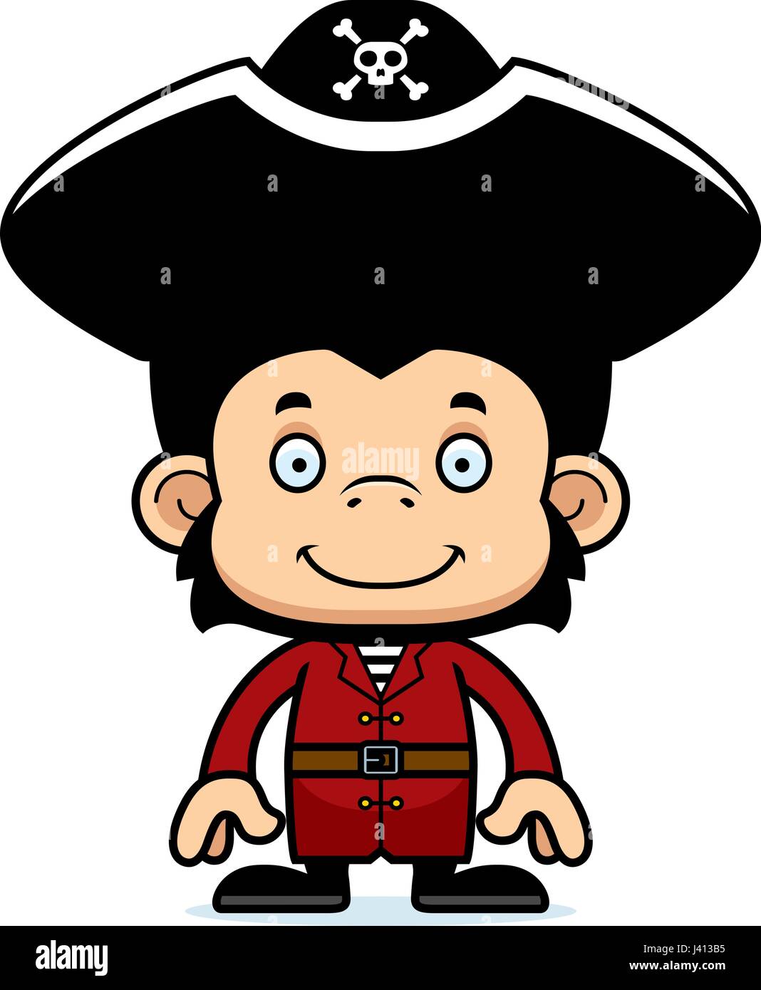 A cartoon pirate chimpanzee smiling Stock Vector Image & Art - Alamy