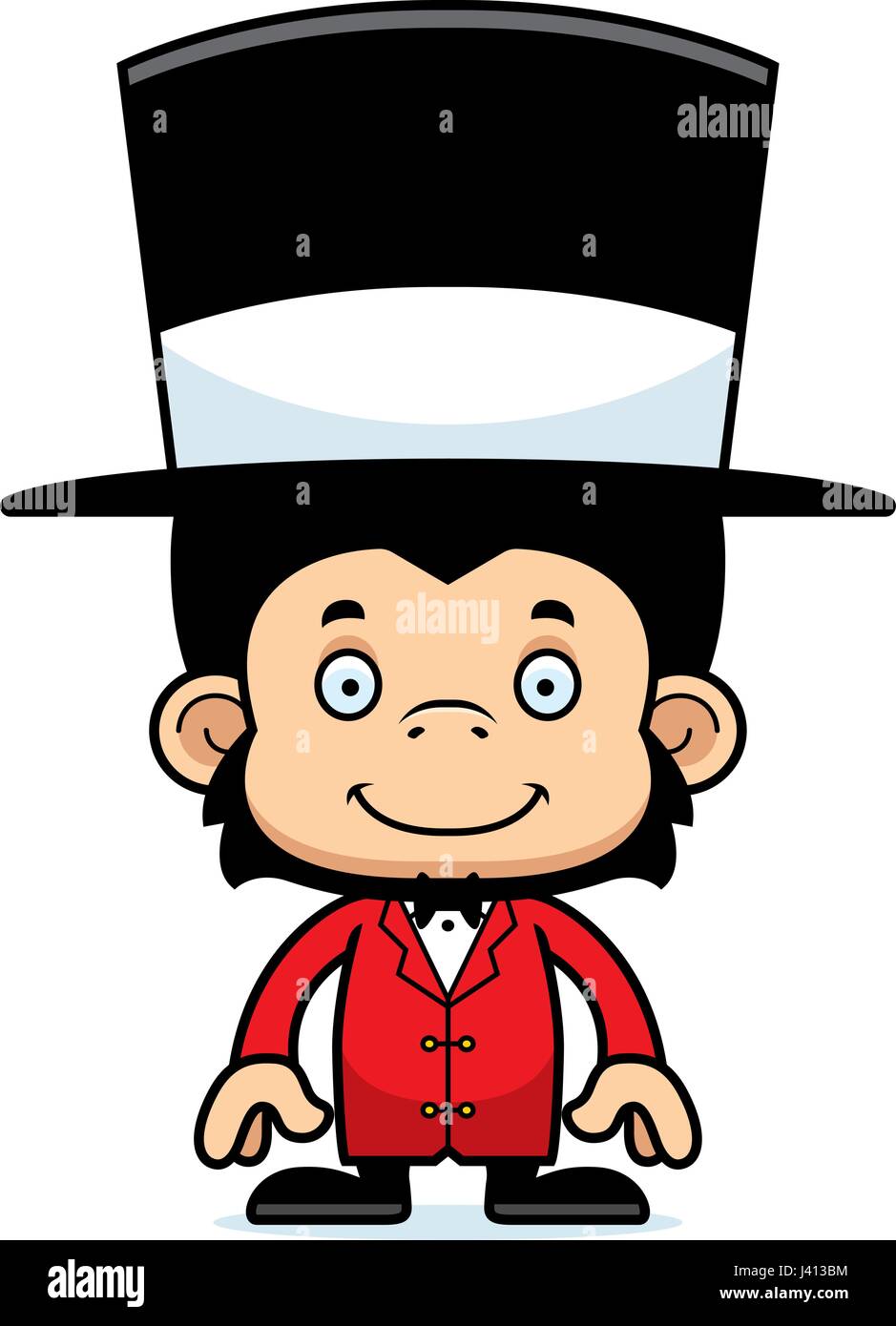 A cartoon ringmaster chimpanzee smiling Stock Vector Image & Art - Alamy