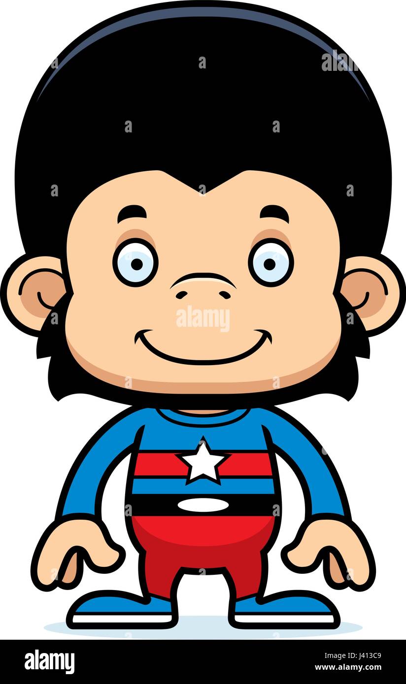 A cartoon superhero chimpanzee smiling Stock Vector Image & Art - Alamy