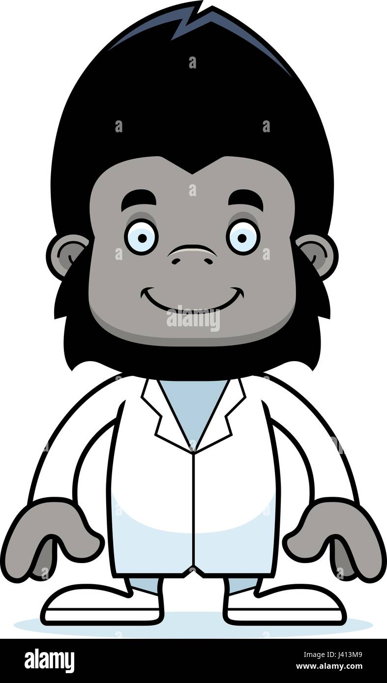 Cartoon illustration ape doctor Stock Vector Images - Alamy