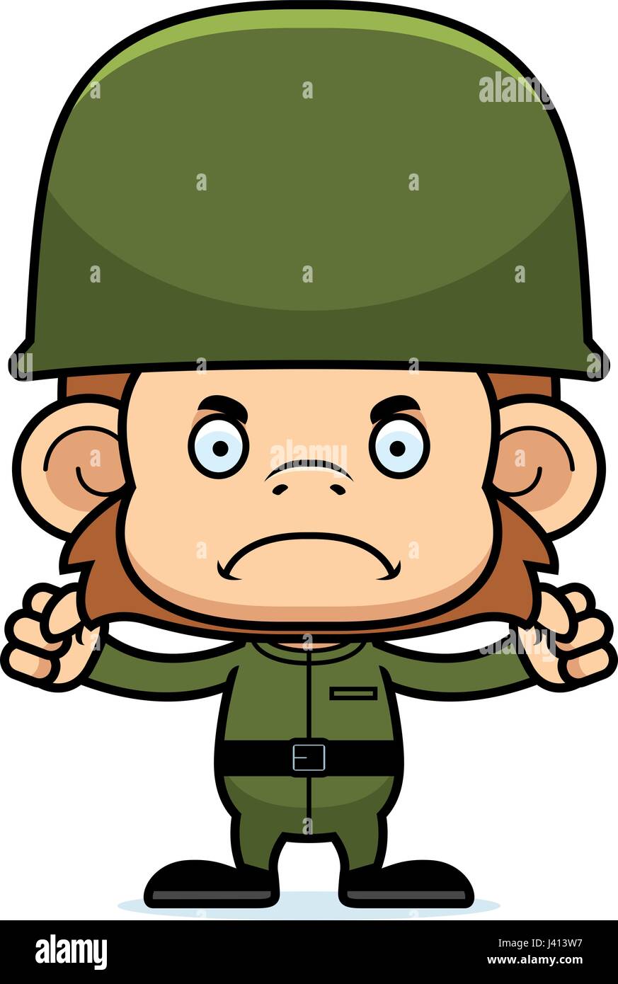 A cartoon soldier monkey looking angry Stock Vector Image & Art - Alamy