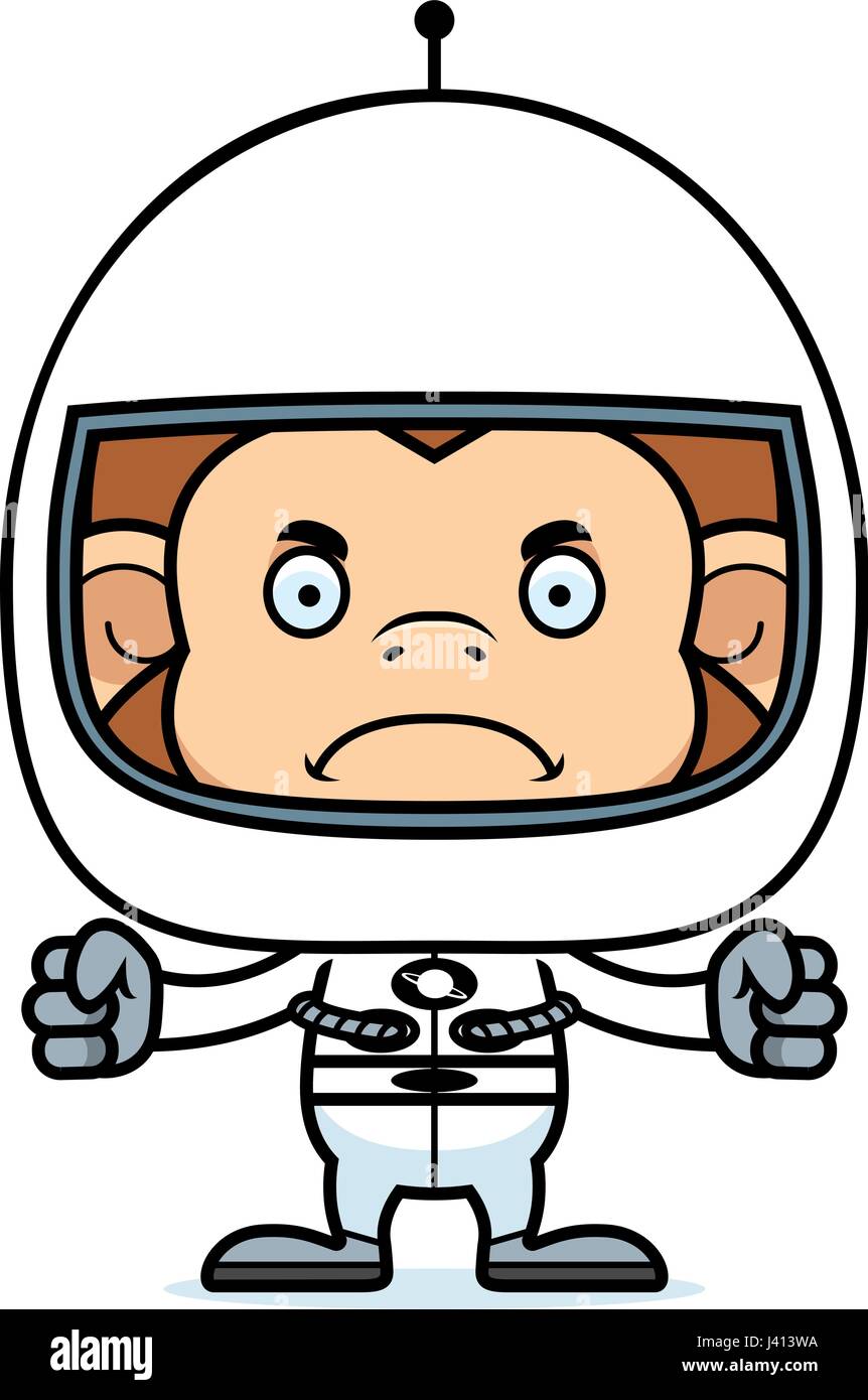 A cartoon astronaut monkey looking angry Stock Vector Image & Art - Alamy