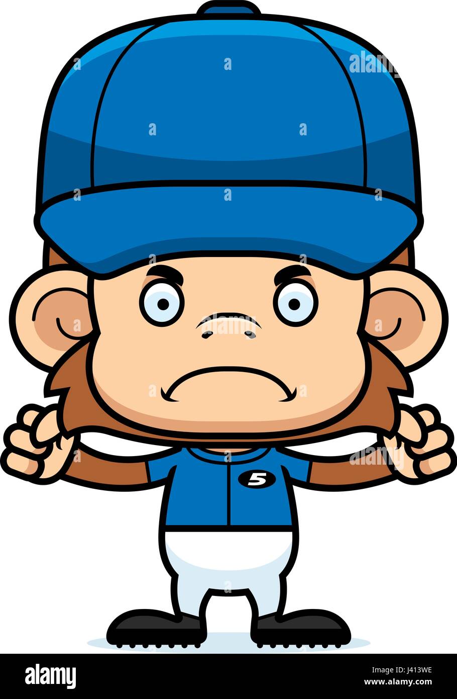 A cartoon baseball player monkey looking angry Stock Vector Image & Art ...