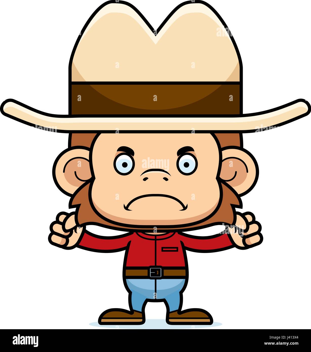 A cartoon cowboy monkey looking angry Stock Vector Image & Art - Alamy