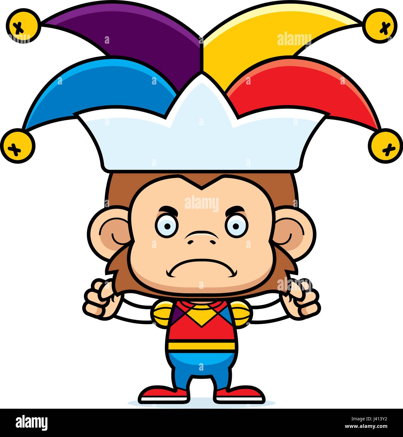 A cartoon jester monkey looking angry Stock Vector Image & Art - Alamy